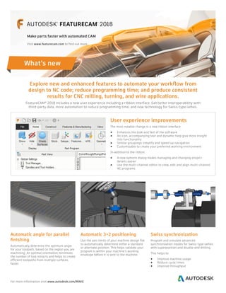 Feature cam 2018 whats new flyer | PDF