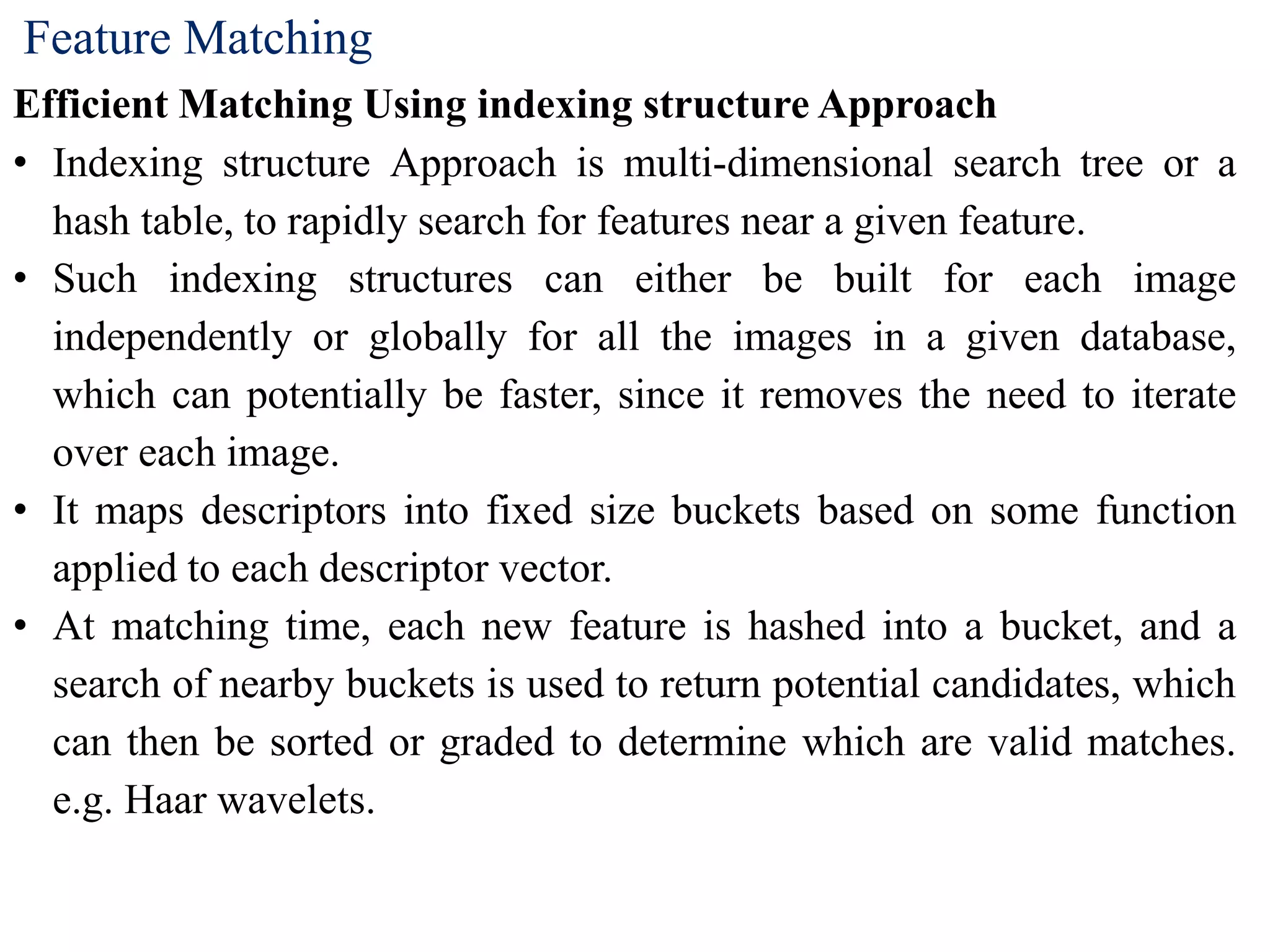 Feature detection and matching | PDF