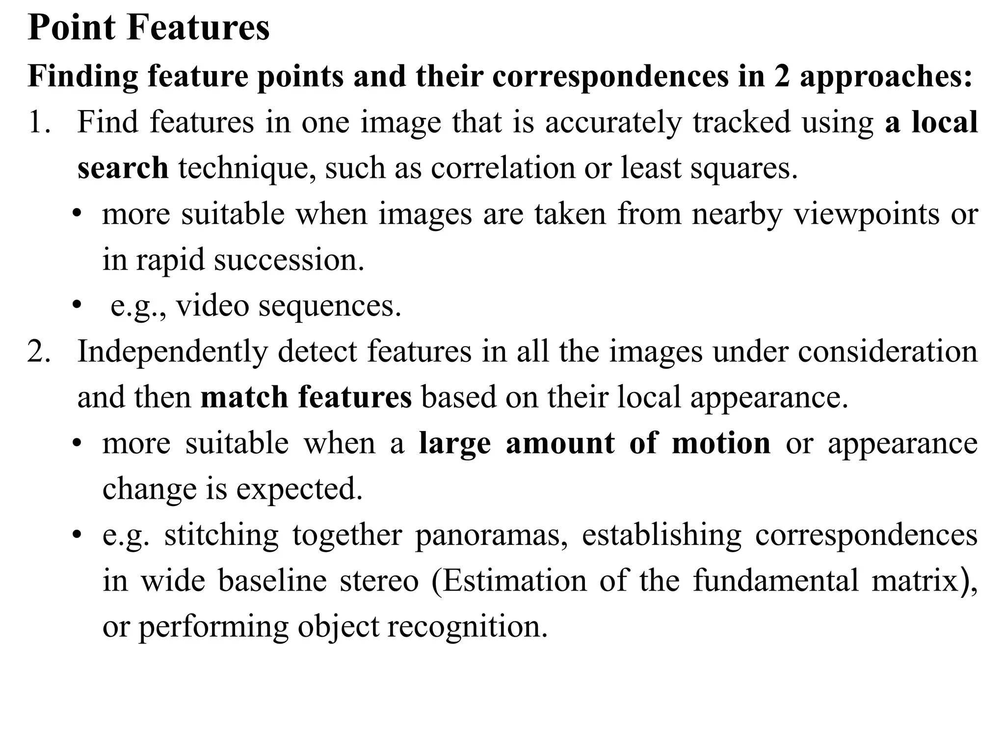 Feature detection and matching | PDF