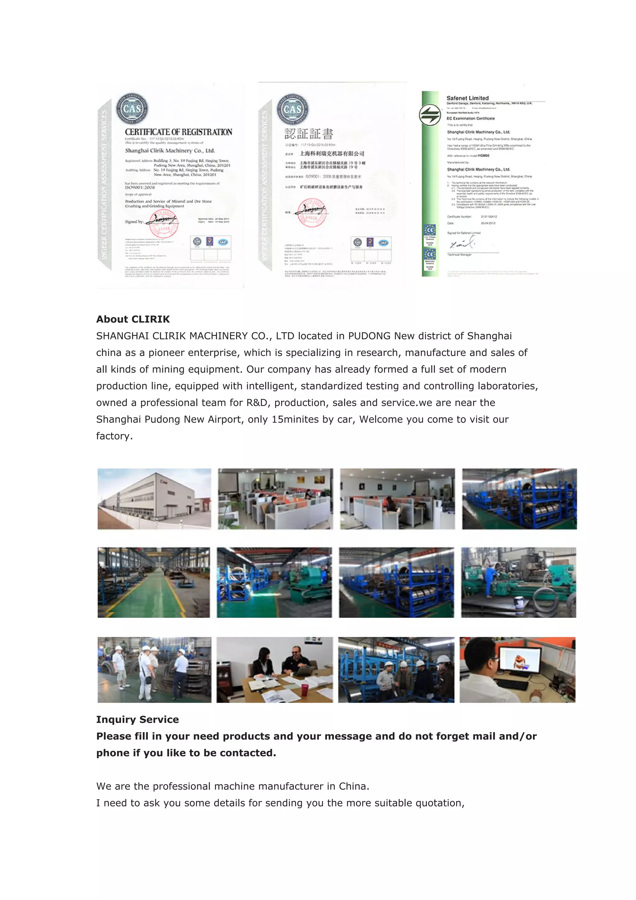 Featured product barite grinding machine with ceiso | PDF