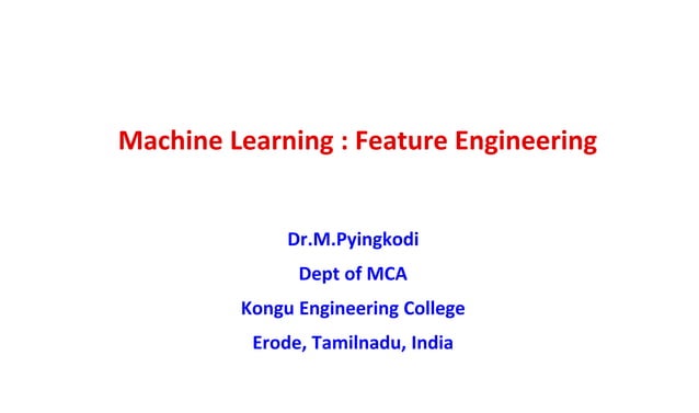Feature Engineering in Machine Learning | PDF