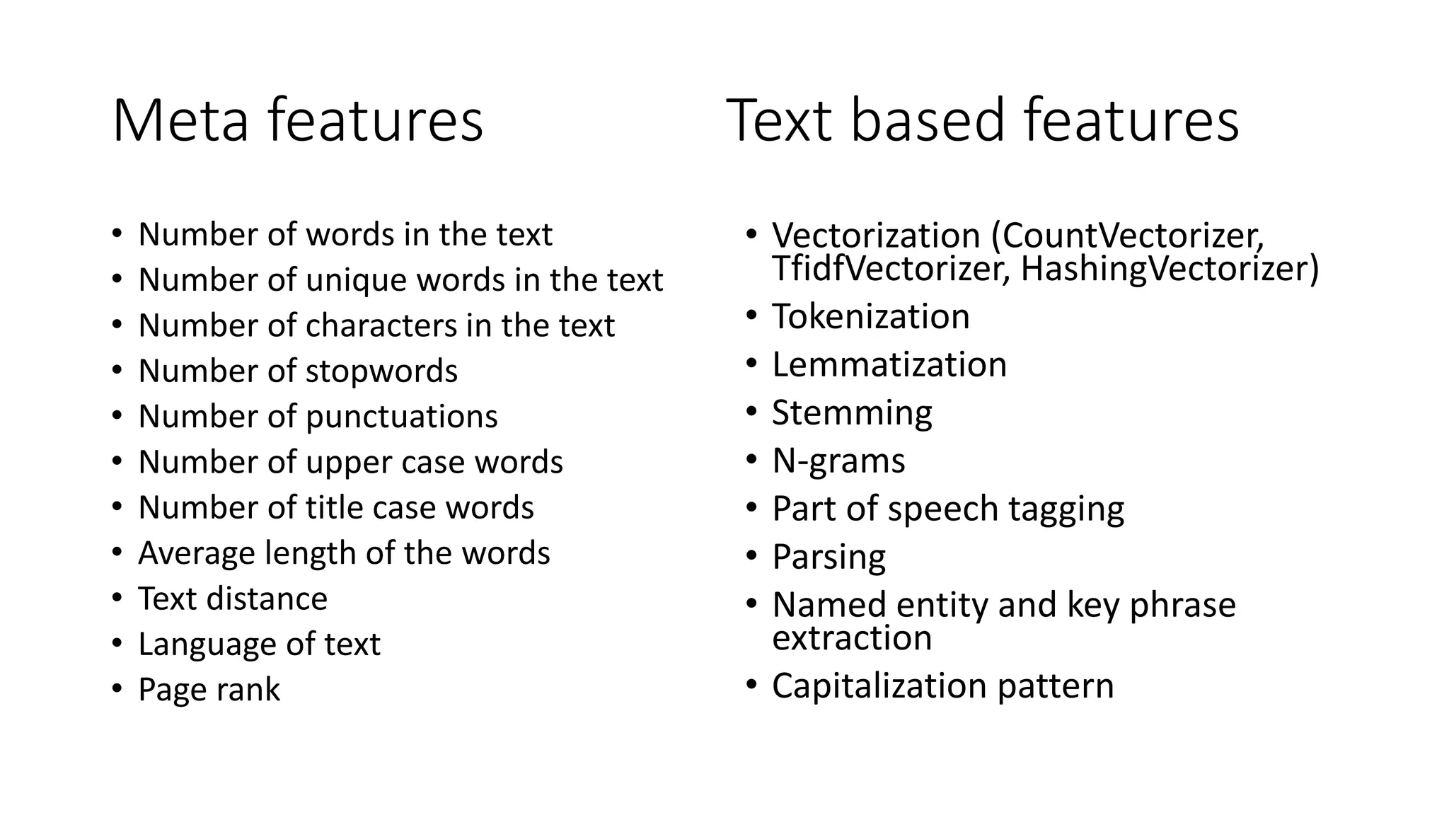 Feature Engineering for NLP | PPT Feature Engineering for NLP | PPT