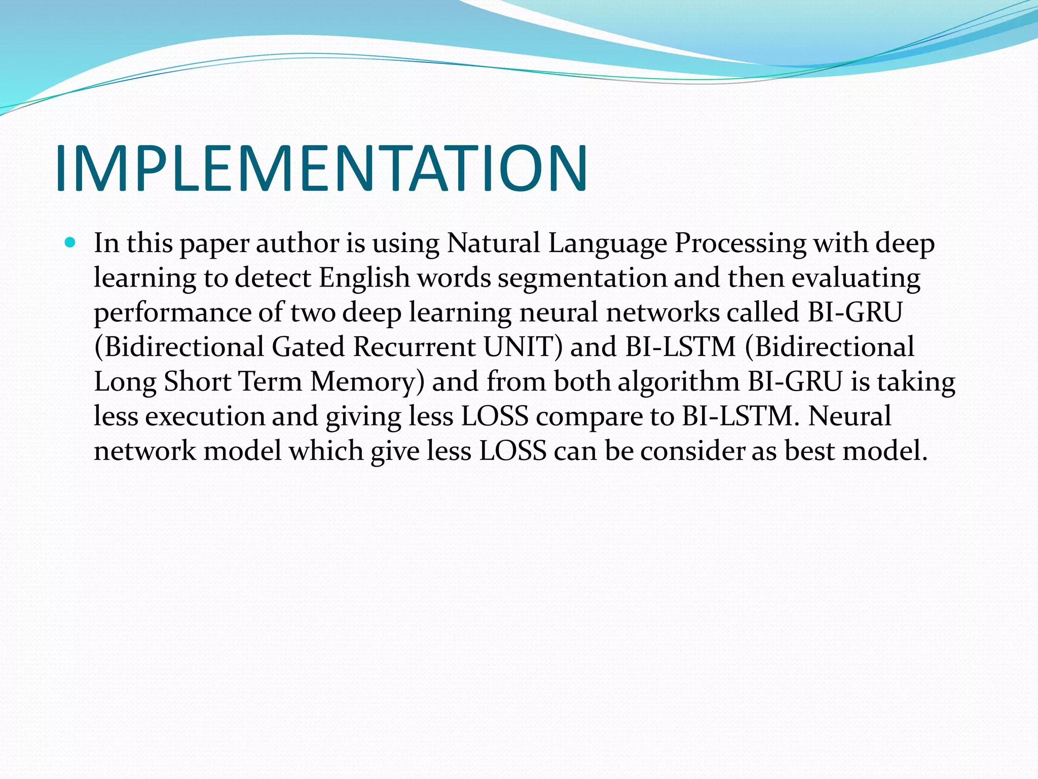 Feature Extraction and Analysis of Natural Language Processing for Deep Learning English ...