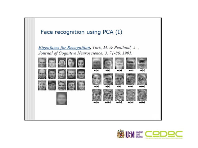 Feature Extraction and Principal Component Analysis | PPT | Technology & Computing