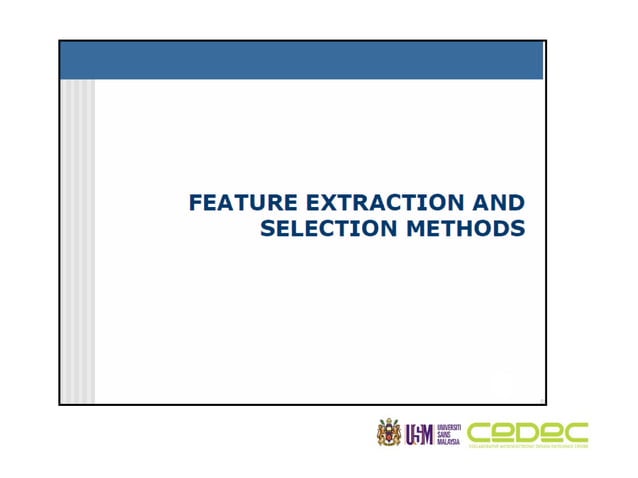 Feature Extraction and Principal Component Analysis | PPT | Technology & Computing