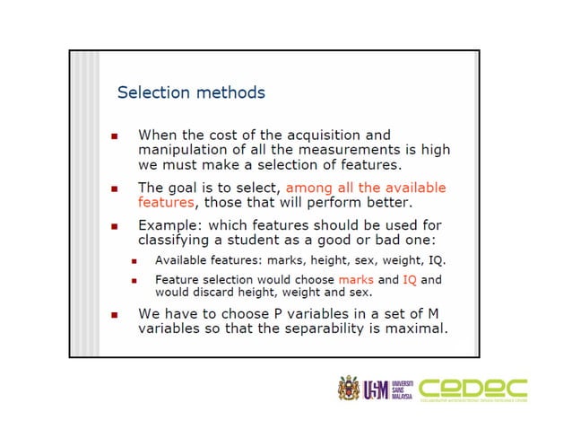Feature Extraction and Principal Component Analysis | PPT | Technology & Computing