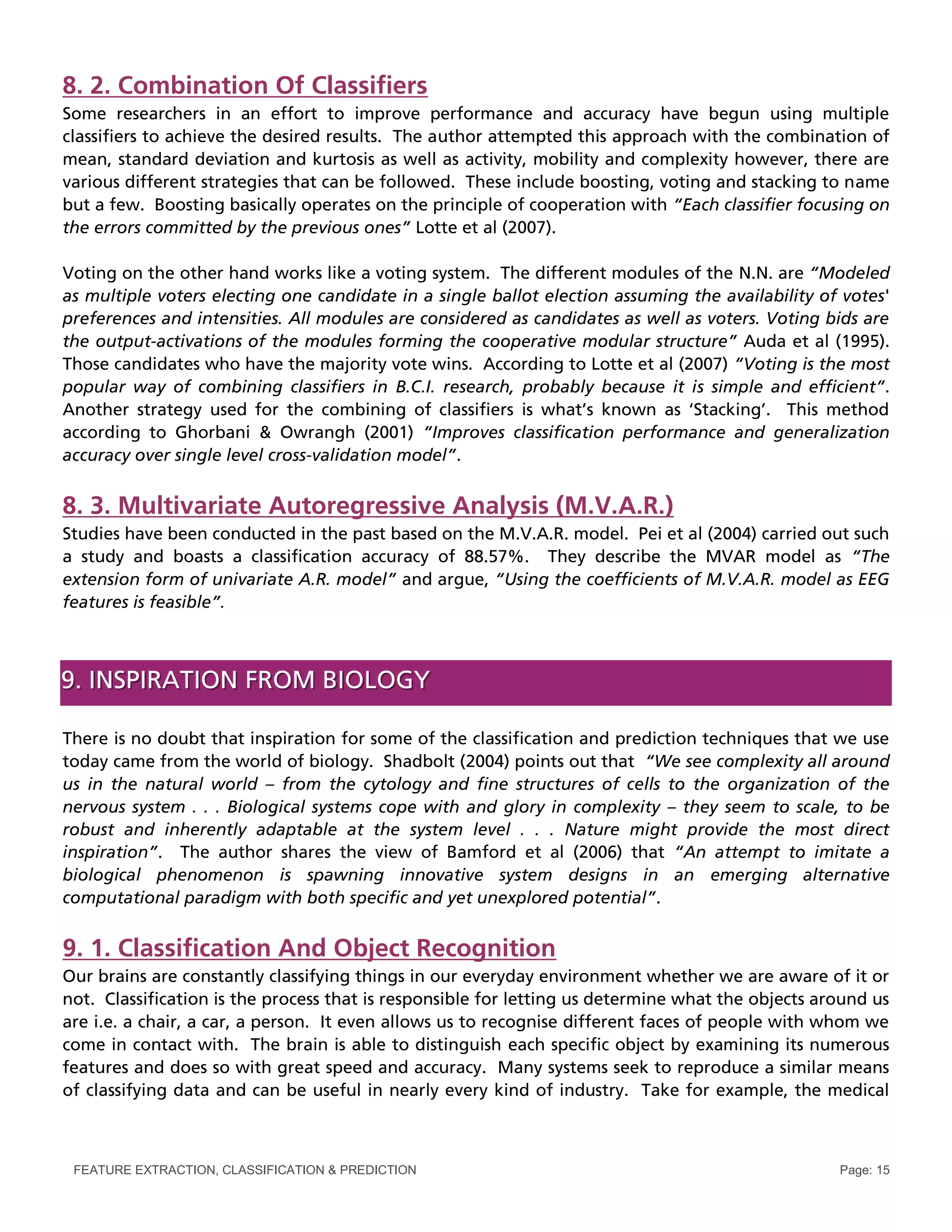 Brainwave Feature Extraction Classification And Prediction Pdf Science