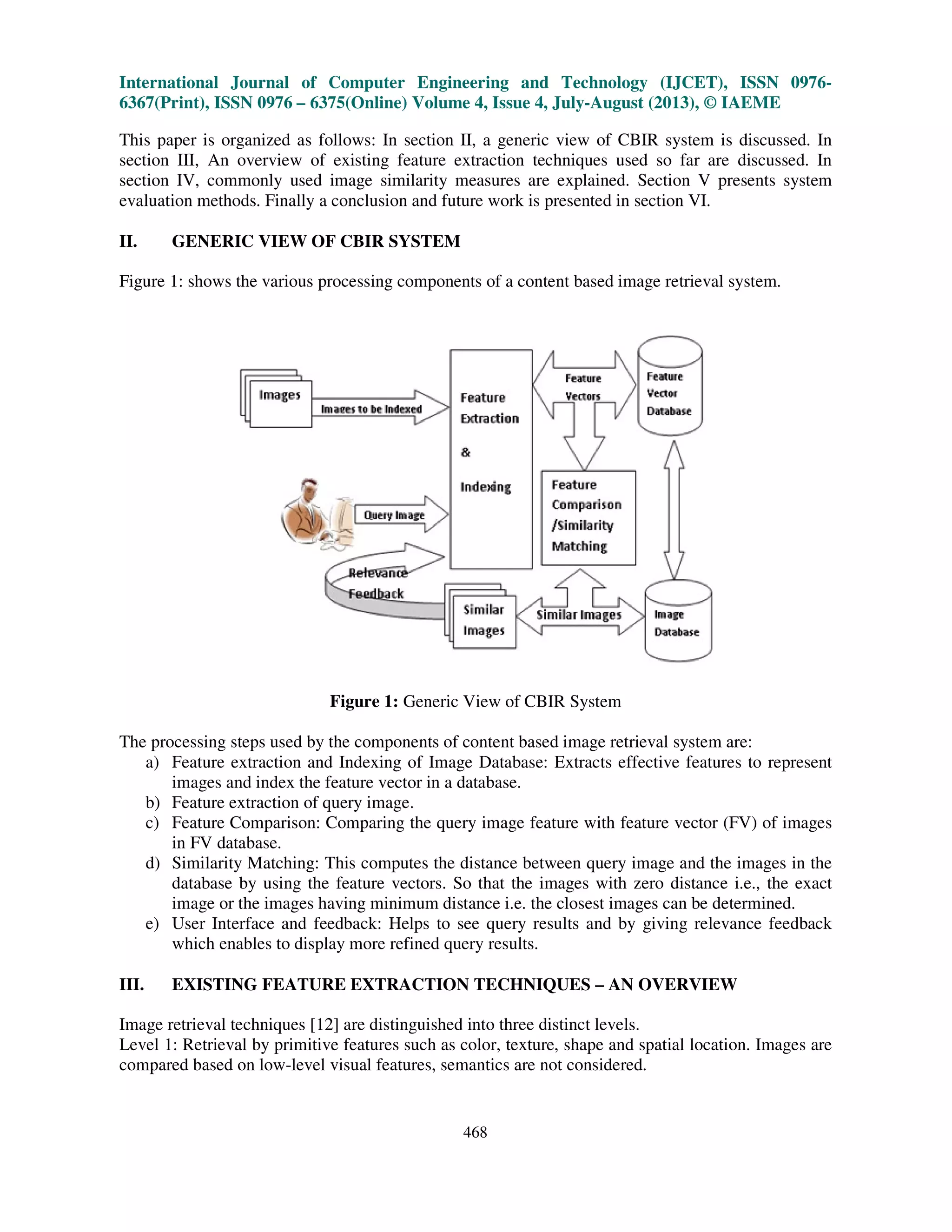 Feature Extraction Techniques On Cbir A Review Pdf