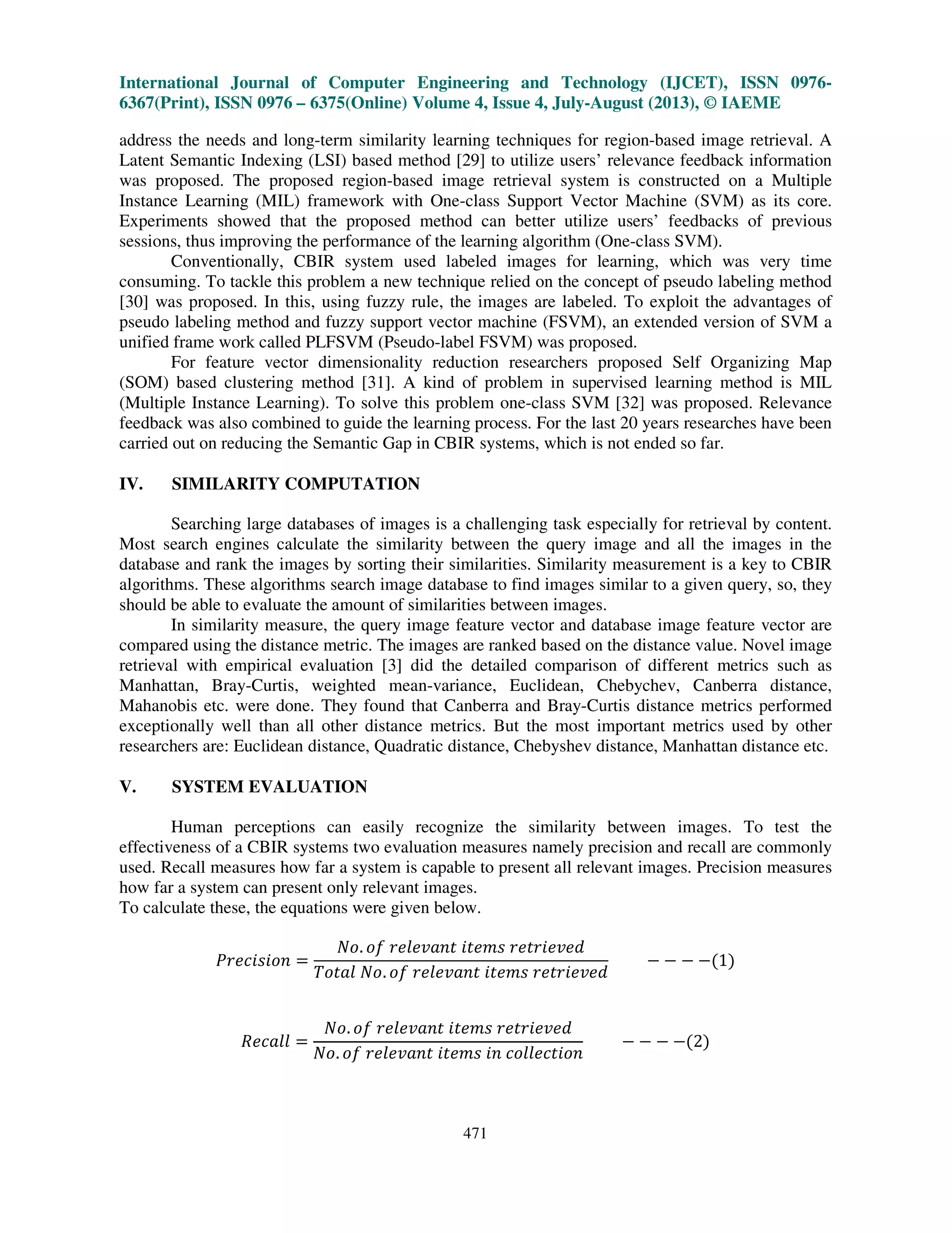 Feature extraction techniques on cbir a review | PDF