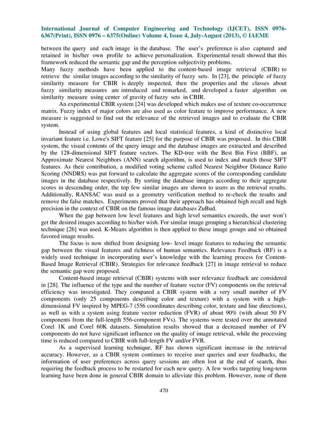 Feature Extraction Techniques On Cbir A Review Pdf