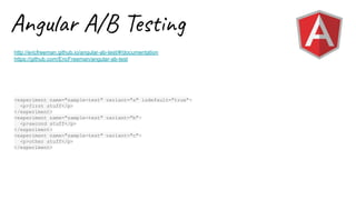 Feature flags, a/b testing, canary amd split traffic ~ hail new agile ...