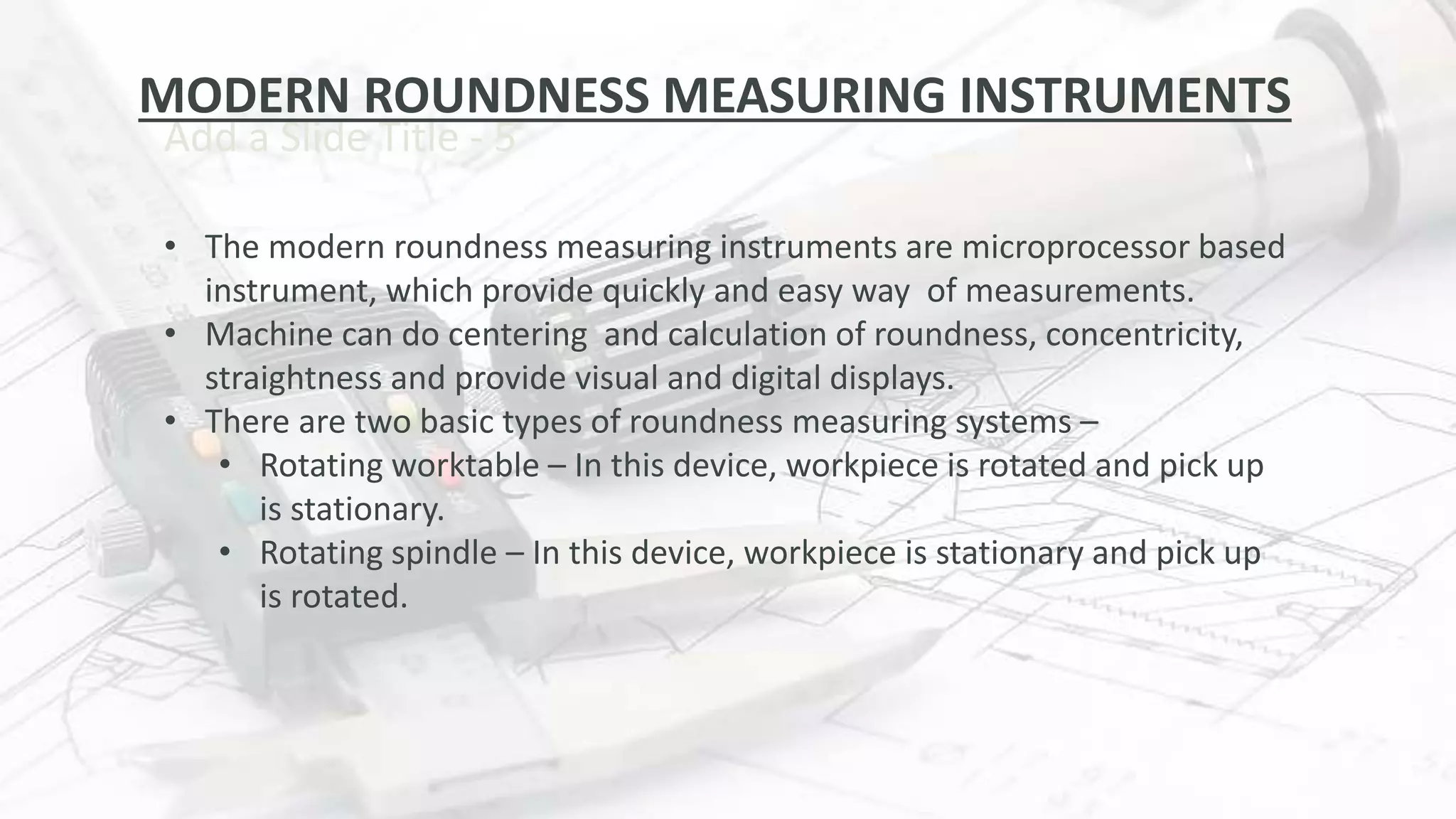Feature inspection of circularity and roundness | PPTX