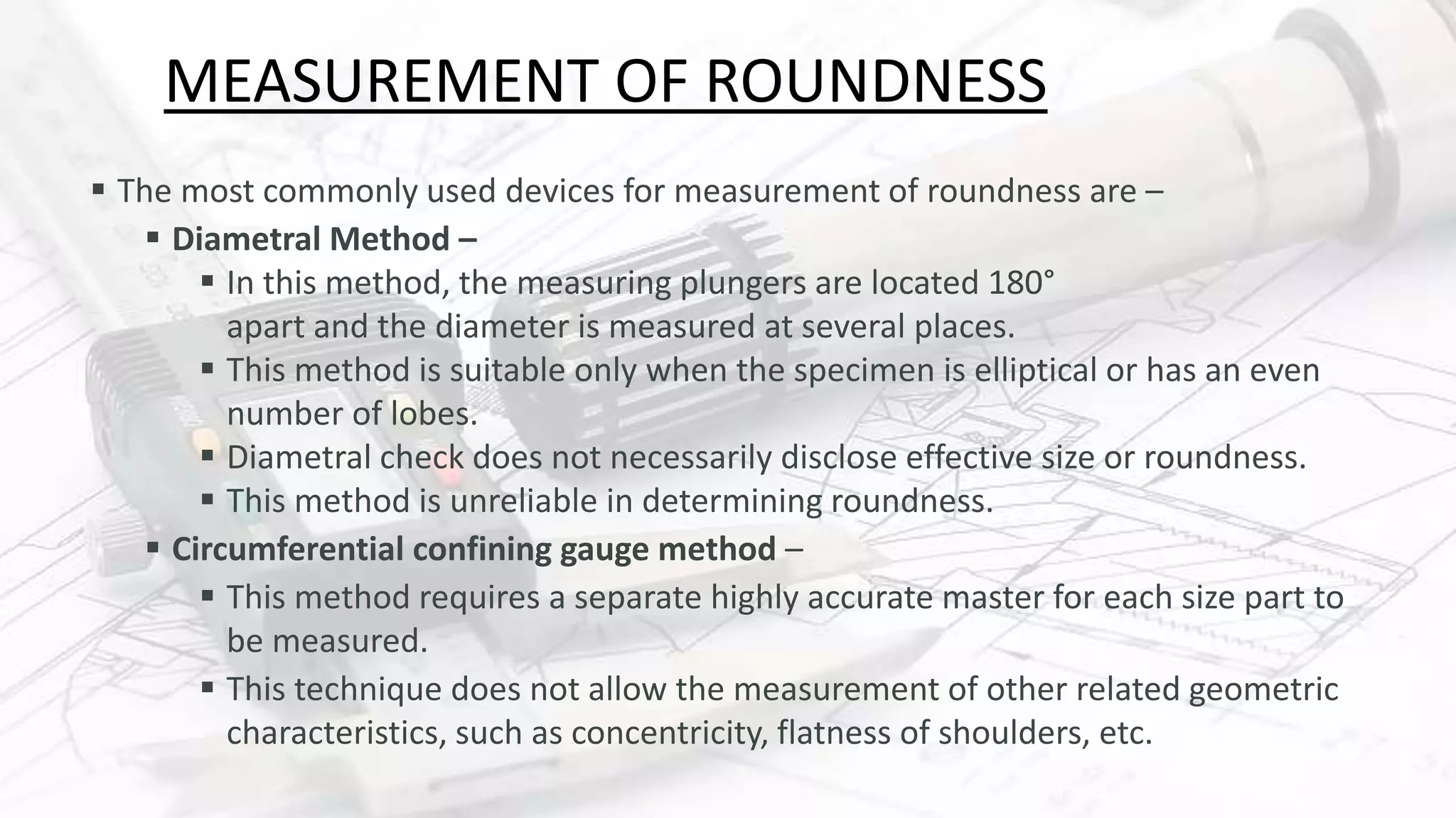 Feature inspection of circularity and roundness | PPTX