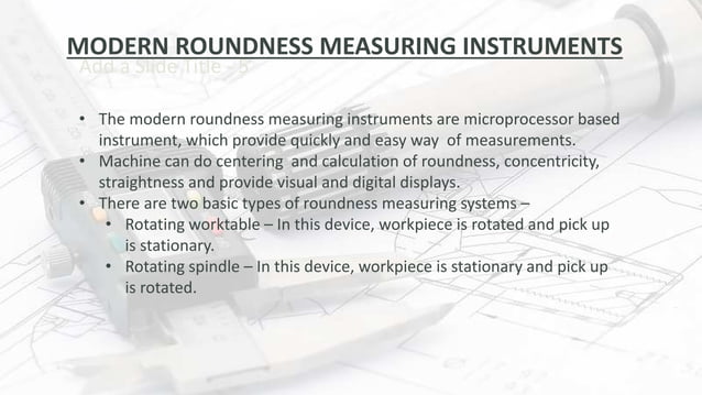 Feature inspection of circularity and roundness | PPTX