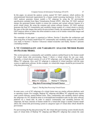 Feature model based commonality and variability analysis for virtual cluster disk provisioning ...