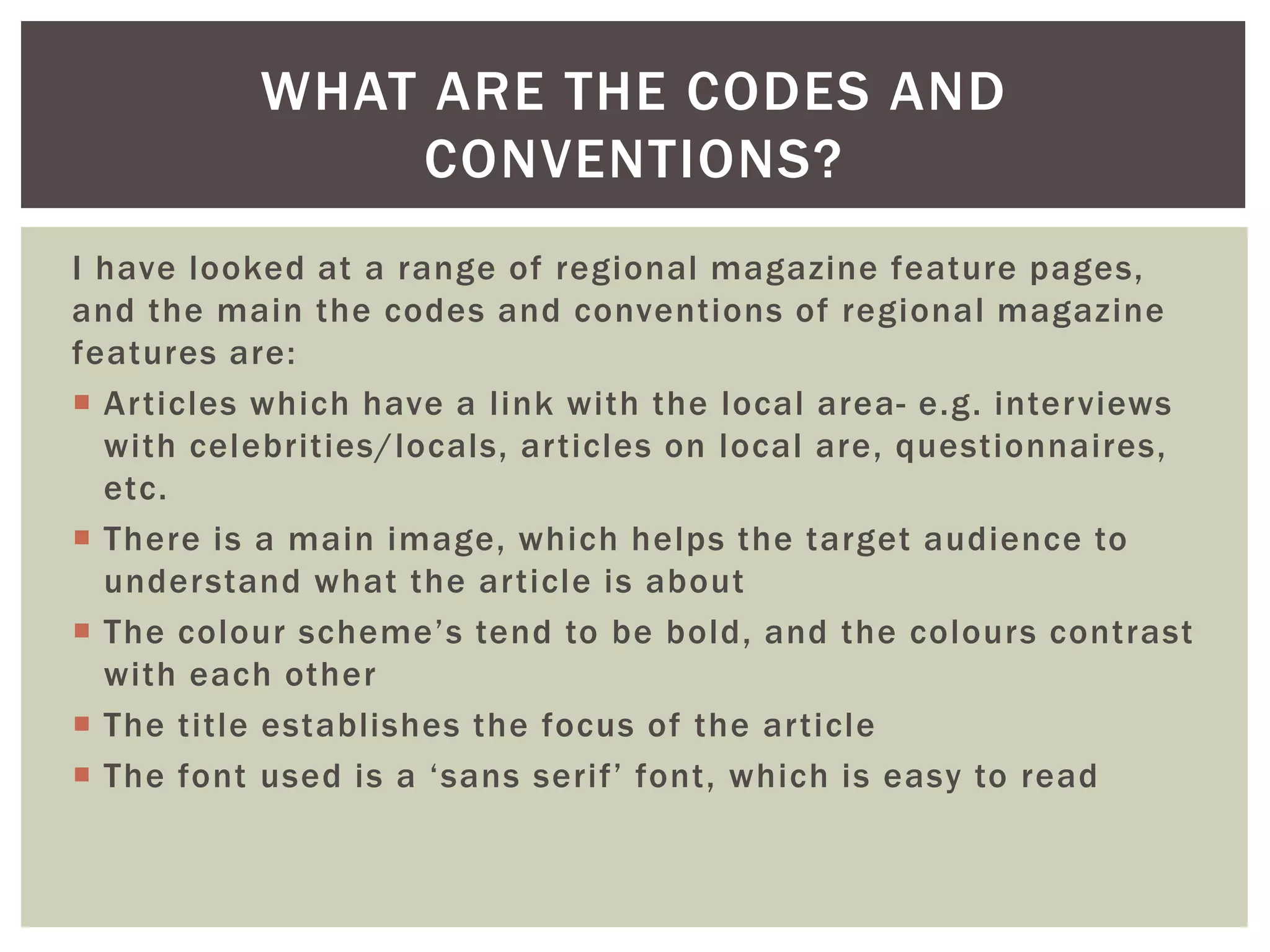 Feature page codes and conventions | PPTX