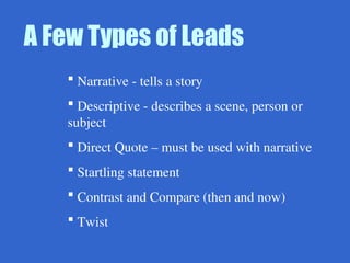 writing features for school paper---.ppt