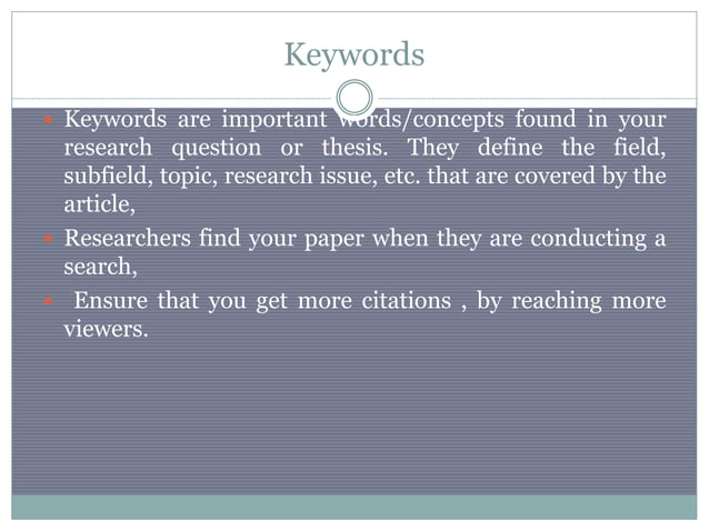 Parts of Research paper | PPTX | Science