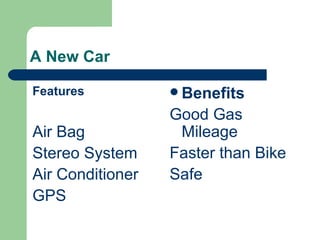 Features And Benefits | PPT