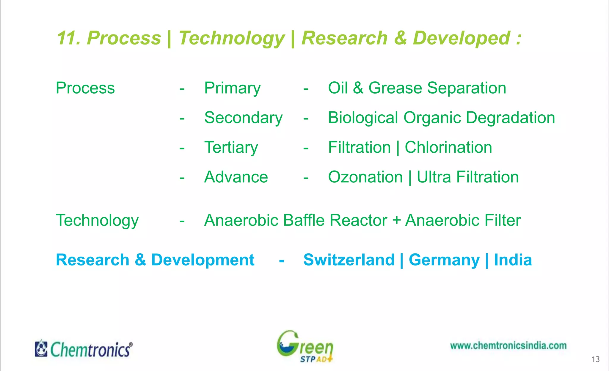Features - GREEN STP AD+ | PPT