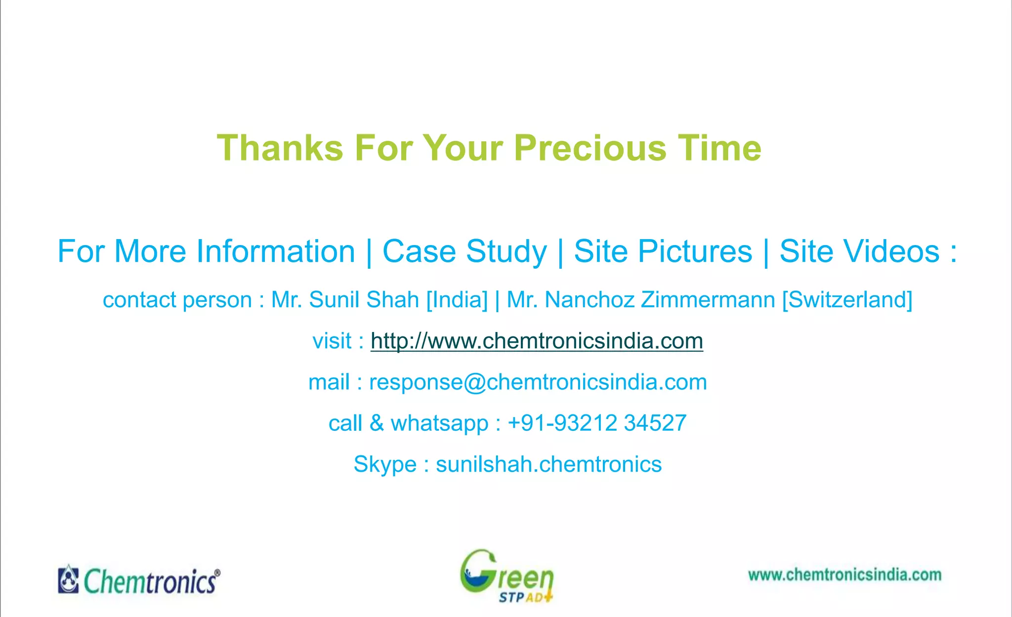 Features - GREEN STP AD+ | PPT