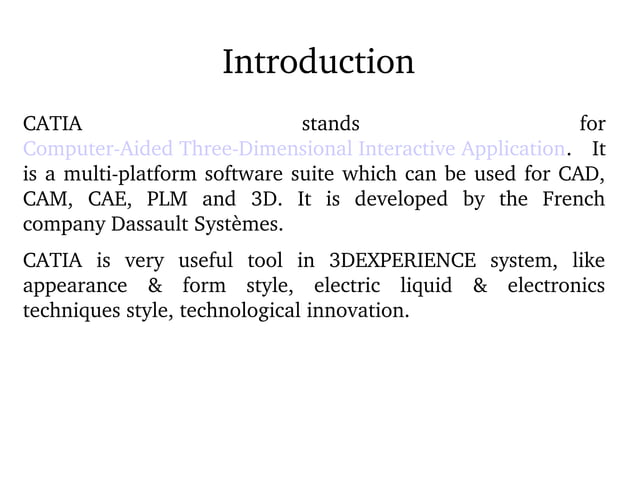 Features of catia | PPT