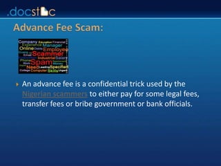 Features of-scam | PPTX | Email | Internet