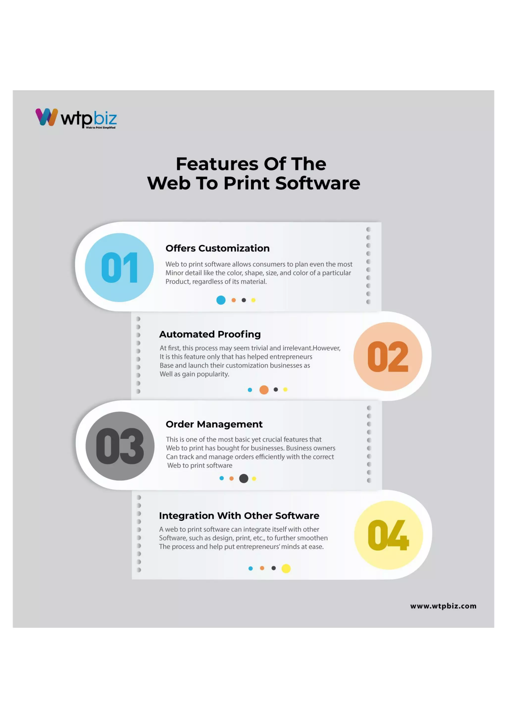 Features of the web to print software | PDF