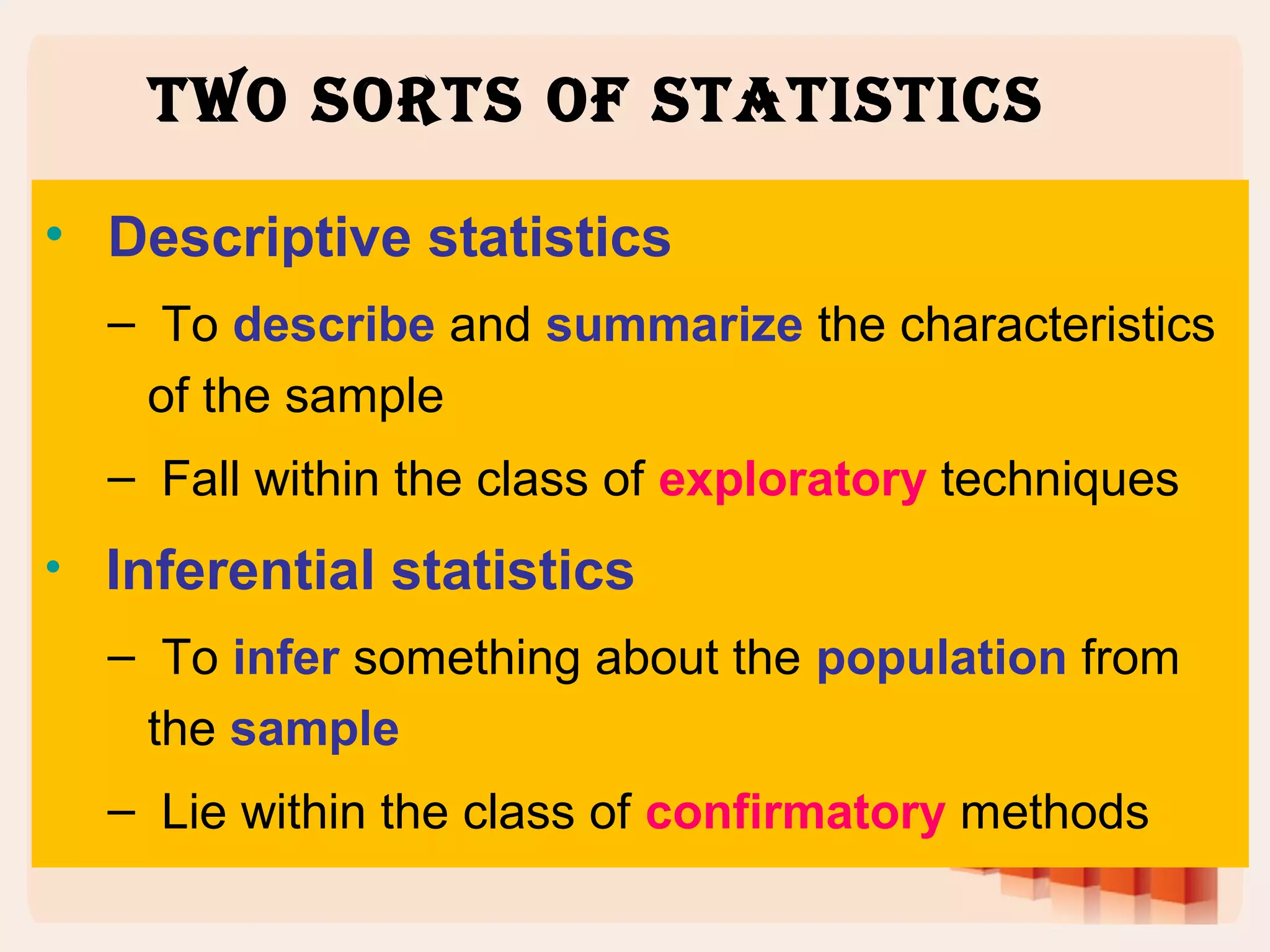 Features and functions of statitics | PPT | Science