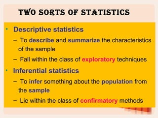 Features and functions of statitics | PPT | Science