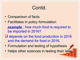 Features and functions of statitics | PPT | Science