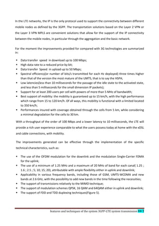 Features And Techniques Of The 3 Gpp Lte System Transmissio Nx | PDF ...