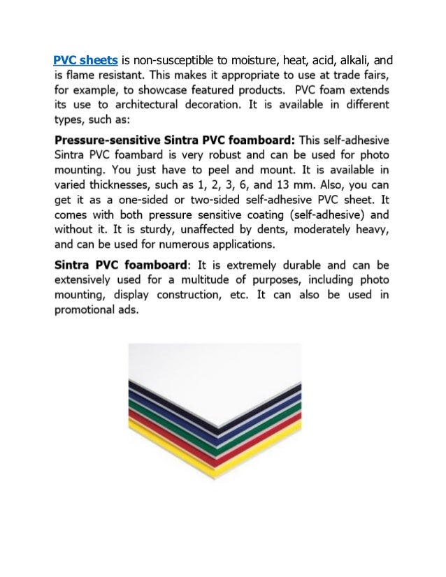 Features and types of pvc sheets that make it win over other materials