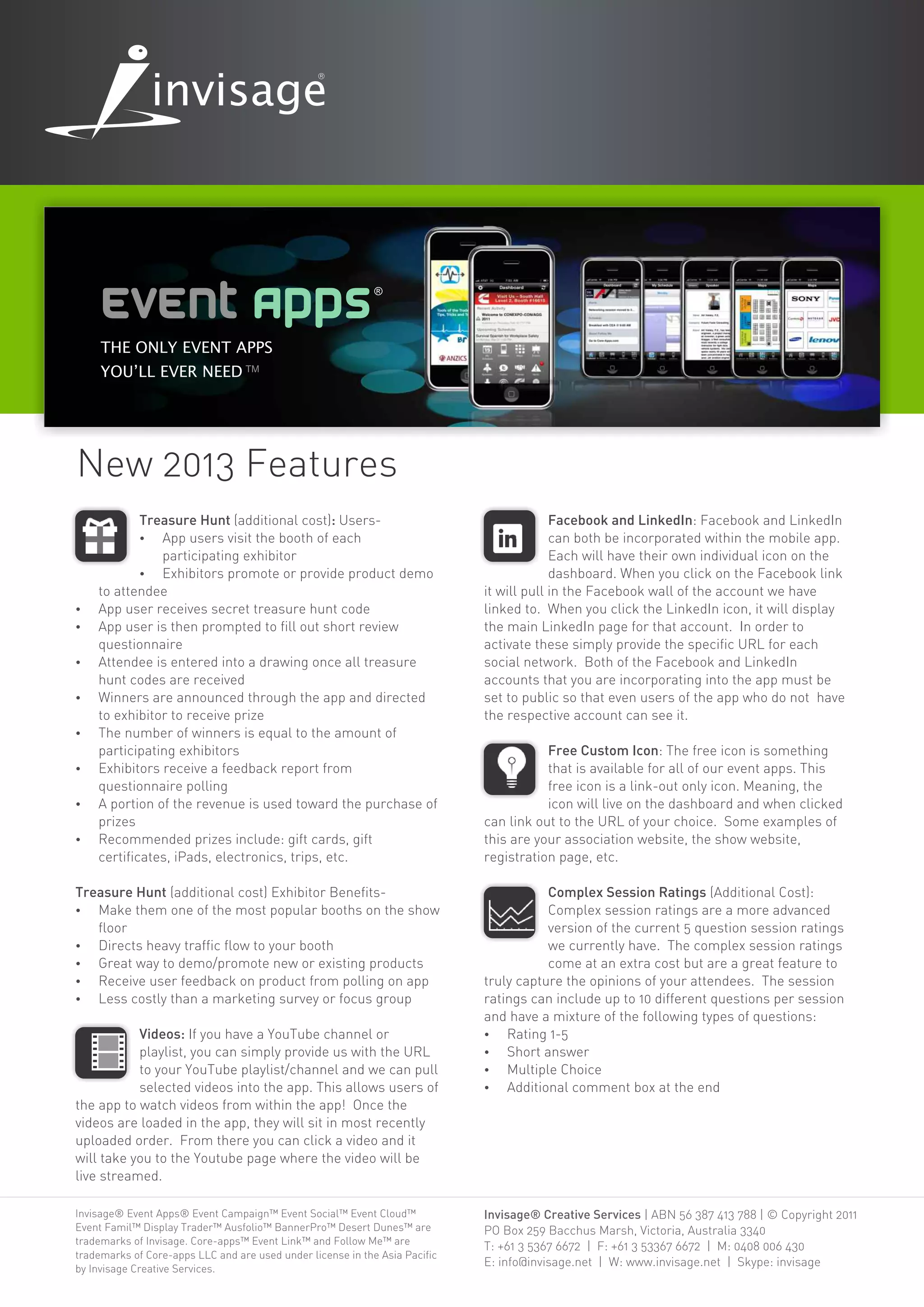 Event App - Features at a glance | PDF