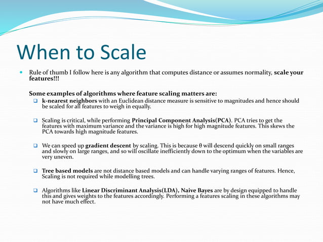 Feature Scaling And Normalization Feature Scaling And Normalizationpptx