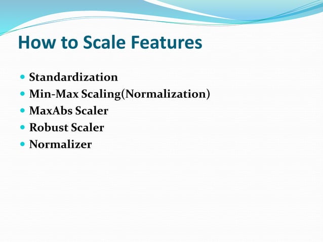 Feature Scaling And Normalization Feature Scaling And Normalizationpptx
