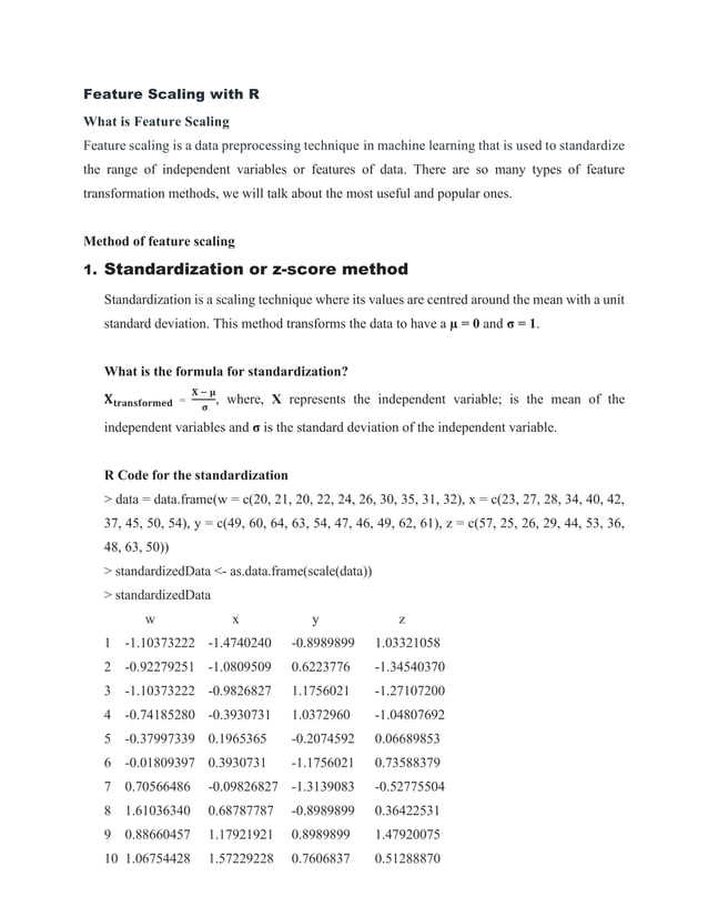 Feature Scaling with R.pdf