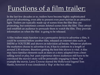 Features, codes and conventions of a film | PPT