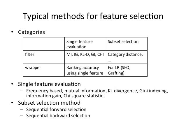 Feature Selection