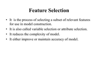 Feature selection | PPTX