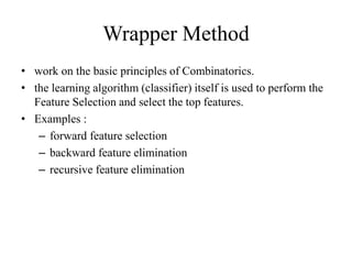 Feature selection | PPTX