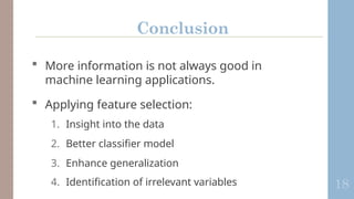 Feature Selections Methods | PPTX