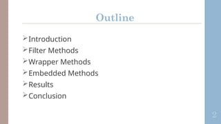 Feature Selections Methods | PPTX
