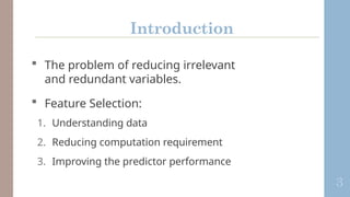 Feature Selections Methods | PPTX