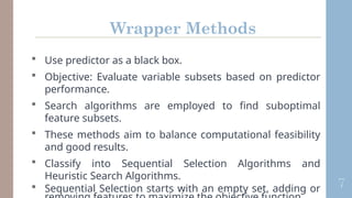 Feature Selections Methods | PPTX