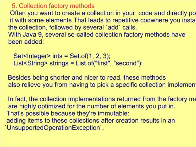 Features java9 | PPT