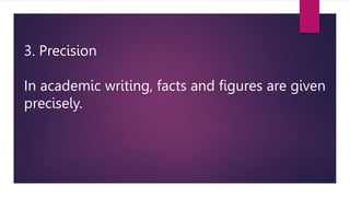 The Ten Features of English Academic Writing | PPTX | Poetry | Books ...