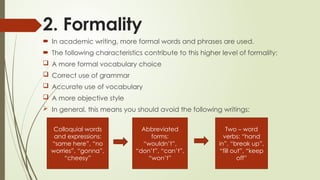 FEATURES OF ACADEMIC WRITING POWERPOINT .pptx