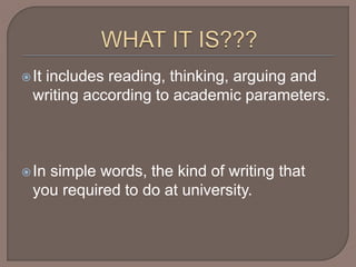 Features of academic writing | PPTX