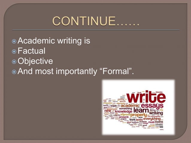 Features of academic writing | PPTX